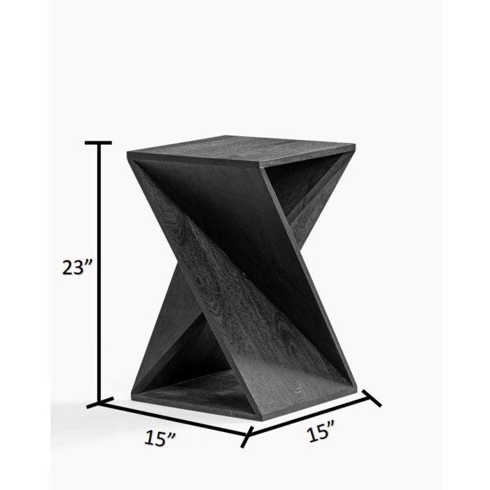 Millwood Pines Caelah Solid Wood Block End Table & Reviews | Wayfair